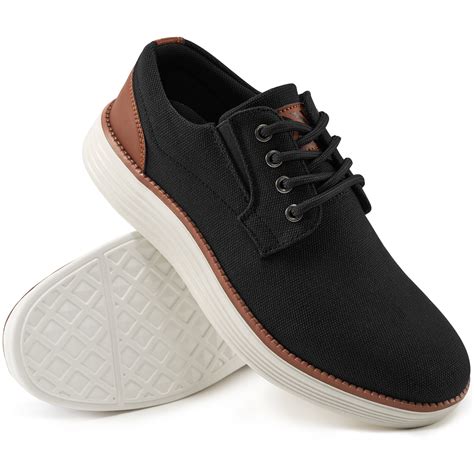 Memoride Mens Casual Dress Sneakers Black Breathable Mesh