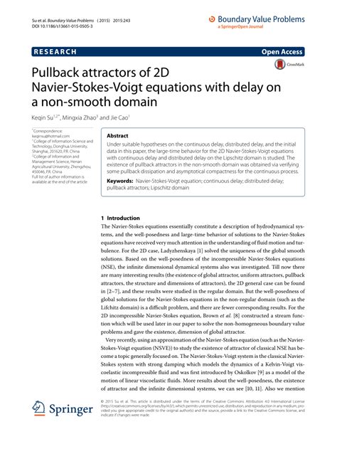 Pdf Pullback Attractors Of 2d Navier Stokes Voigt Equations With Delay On A Non Smooth Domain