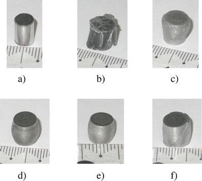 Compression Test Specimens Initial A Tested At 640 C B 440 C Download Scientific