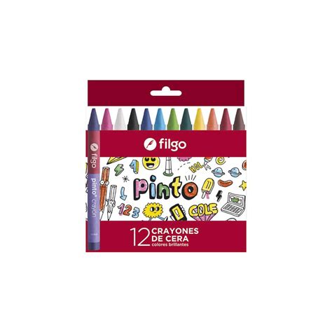 Crayones Colores Surtidos X12 Un Filgo Disco