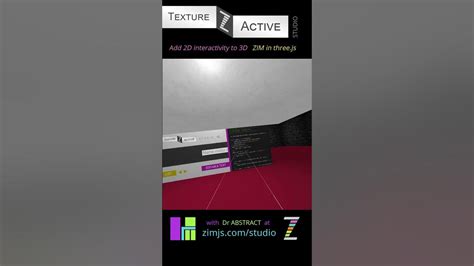 Use 2d Editable Text In 3d Threejs Zimjs Textureactive 3d Vr Virtualreality Text Youtube