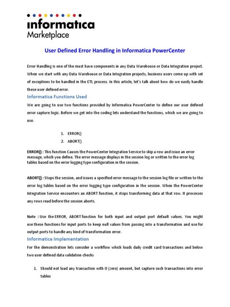 Error And Abort Function Pdf Software Information Technology