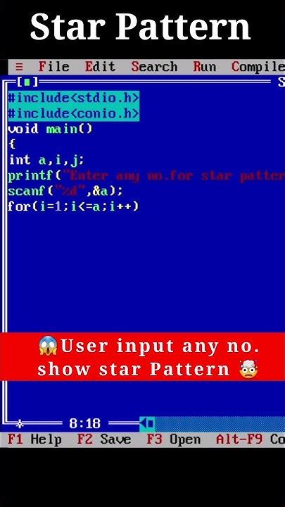 Simple ⭐star Pattern Coding🤯 In C Programming Language Tech2perfect