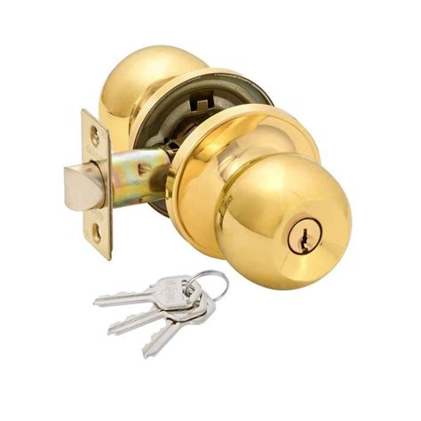Ikonic Polished Brass Ruby Entry Knob Set Bunnings Australia