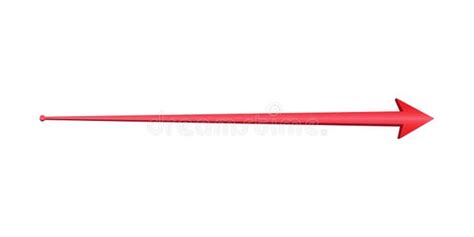 3d Long Red Arrow Pointing Right Left Up Or Down For Direction