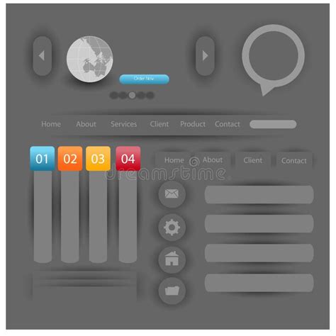 Web User Interface Element Vector Stock Vector Illustration Of Icon Layout 52460800