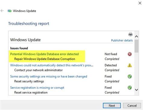 how to fix the potential windows database error detected error