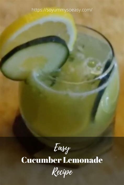 Easy Cucumber Lemonade Recipe