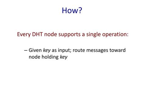 Ppt Peer To Peer Systems And Distributed Hash Tables Dhts Powerpoint Presentation Id4024647