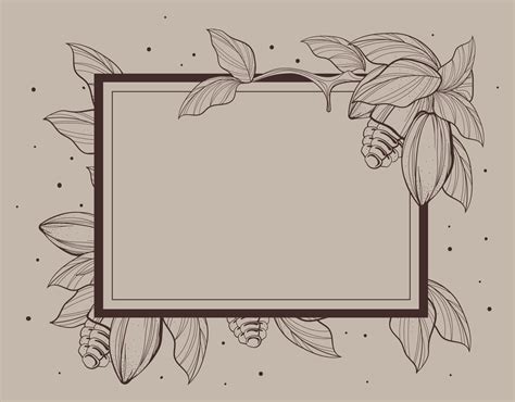 Cocoa Leaf Frame Vector Art At Vecteezy