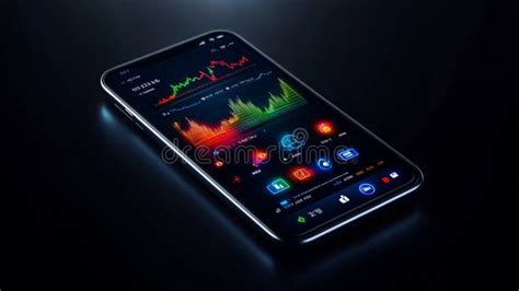 Ai Powered App Interface With Predictive Analytics And Vibrant Visualizations In 4k Resolution