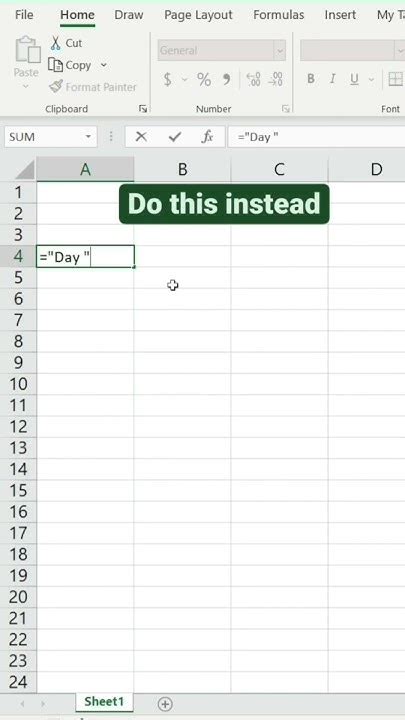 day 1 🌟 day 365 excel trick msofficeexcel shorts youtube