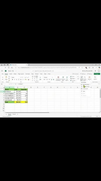 Short Microsoft Excel Sort Alphabetical Order Excel Microsoftexcel