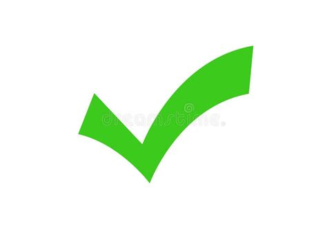 Green Check Mark Symbol For Confirmation And Agreement Stock Vector Illustration Of