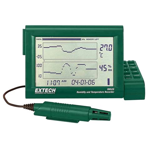 Extech Rh520a 240 Humidity And Temperature Chart Recorder 28 0 To 60 0°c 10 0 To 95 0 Rh