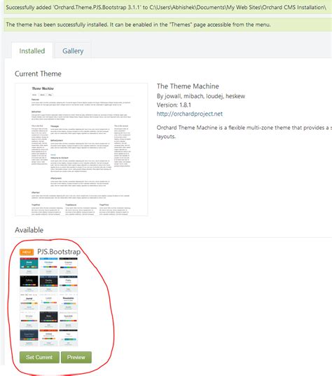 Installing Themes In Orchard Cms Orchard Project Orchard Cms Learn