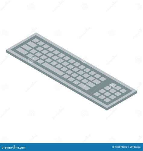 Wireless Keyboard Icon Isometric Style Stock Vector Illustration Of