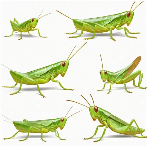 A Picture Of A Grasshopper With A Big Green Nose And A Red Dot