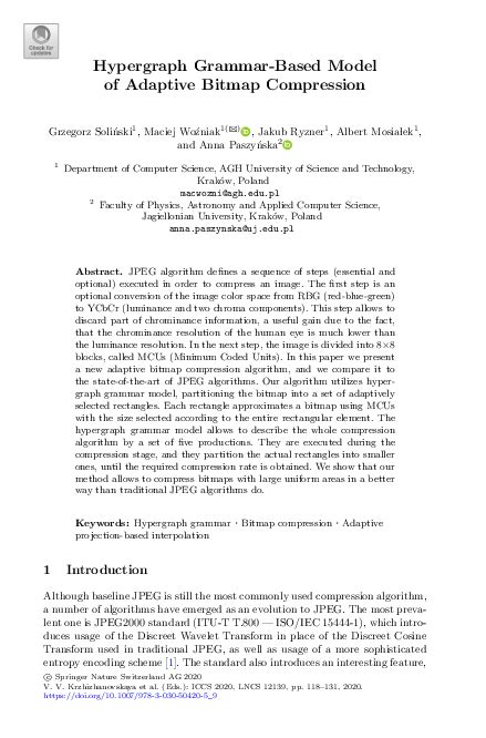 Pdf Hypergraph Grammar Based Model Of Adaptive Bitmap Compression