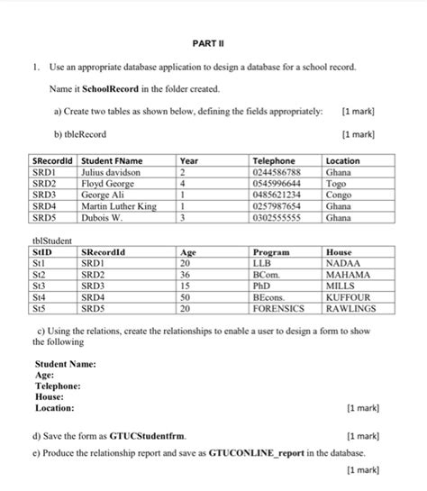 Solved PART SECTION A Question A Draw The Entity Chegg Com
