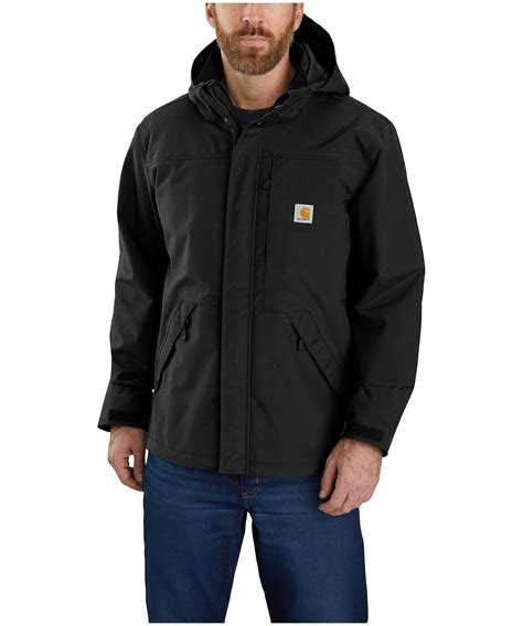 Carhartt Mens Heavyweight Waterproof Wind Fighter Hooded Jacket Marks