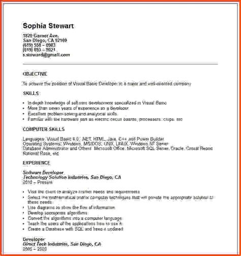 Vba Developer Resume Sample Williamson