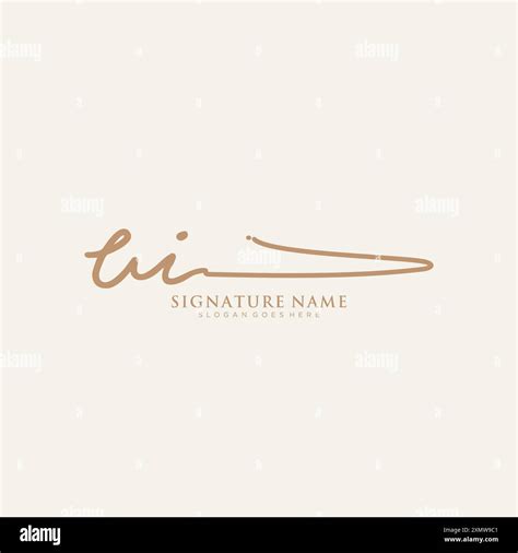 Ui Signature Logo Template Stock Vector Image And Art Alamy