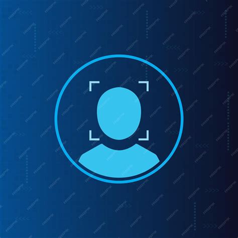 Premium Vector Biometric Facial Recognition Face Scan System Icon Cyber Security Concept