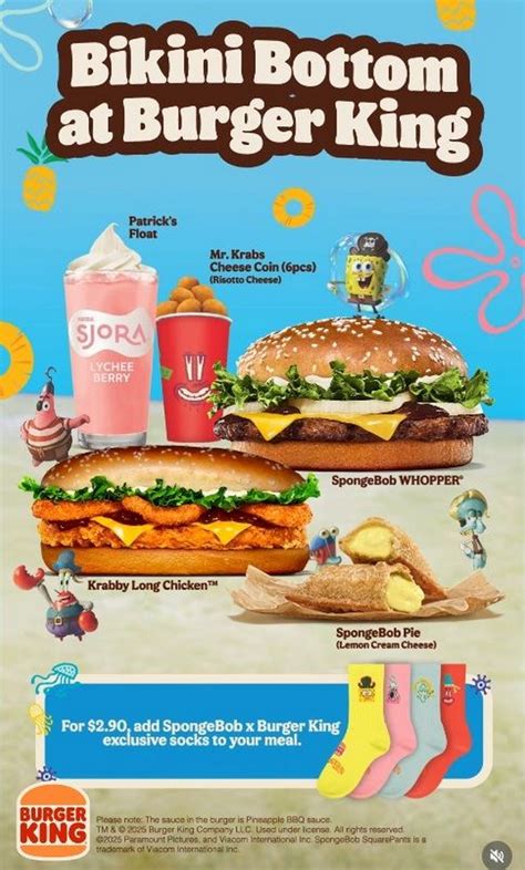 8 December 2025 Onwards Burger King Singapore Spongebob Menu Launch Limited Time Promotion