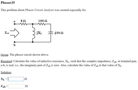 Solved Phasor35 This Problem About Phasor Circuit Analysis