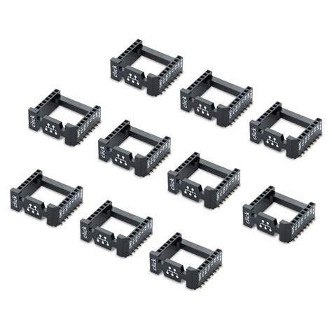 Socket Mikrobus 16 Smd Black 10pcs