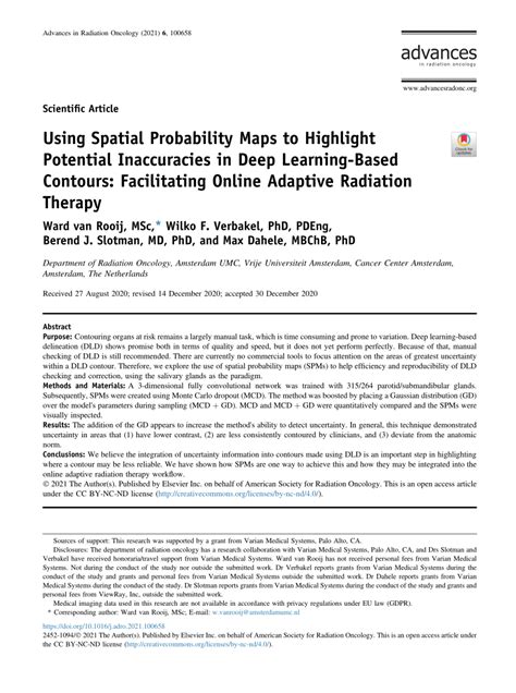 PDF Using Spatial Probability Maps To Highlight Potential Inaccuracies In Deep Learning Based