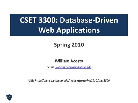 Ppt Cset 3300 Database Driven Web Applications Powerpoint