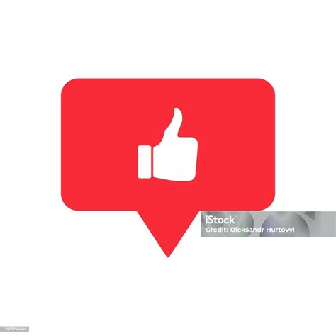 소셜 미디어 알림 엄지 손가락 아이콘입니다 빨간색 버튼 카운터 기호입니다 긍정적 인 신호 빨강에 대한 스톡 벡터 아트 및 기타