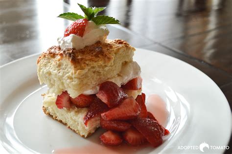 Sweet Homemade Strawberry Shortcake With Fresh Whipping Cream