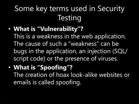 Security Testautomation Ppt