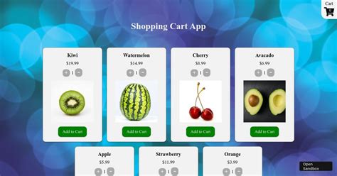 I Made A Static React Shopping Cart App Codesandbox Rreactjs