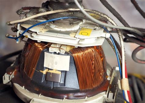 Copper Winding In Electronic Industry Stock Image Image Of Cathode