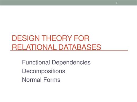 design theory for relational databases ppt download