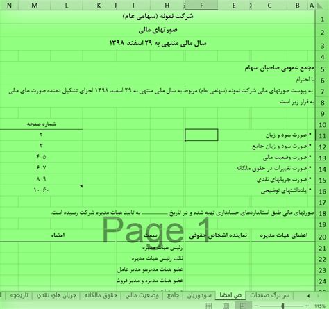 نمونه صورت های مالی نمونه صورت های مالی استاندارد جدید دانش مدیا