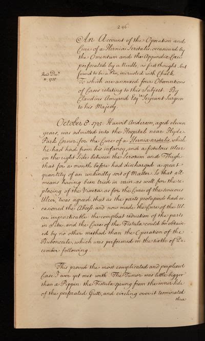 Paper The Operation Of A Hernia Scrotalis Occasioned By The Omentum