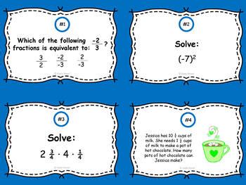 Multiplying And Dividing Rational Numbers Task Cards NS Bright In The Middle