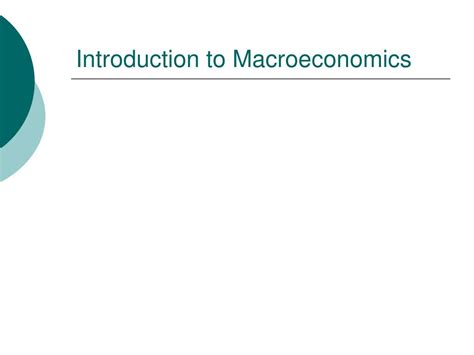 PPT Introduction To Macroeconomics PowerPoint Presentation Free Download ID