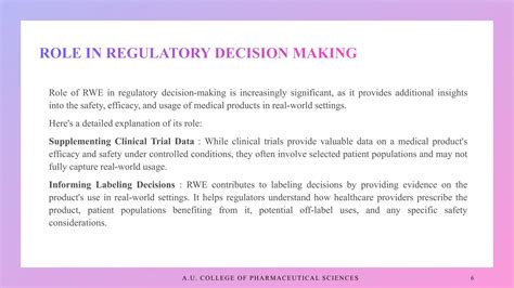 Real World Evidence And Its Role In Regulatory Decision Making Pptx