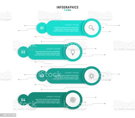 벡터 인포 그래픽 라벨 디자인 템플릿 아이콘과 4 옵션 또는 단계 프로세스 다이어그램 프리젠 테이션 워크 플로우 레이아웃 배너 순서도 정보 그래프에 사용할 수 있습니다 0