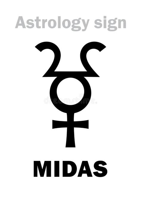 Astrology Planet Midas Stock Vector Illustration Of Hieroglyphics