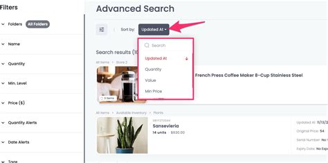 Advanced Search Sortly Help Center