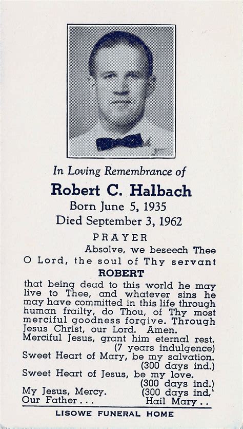 Robert C Halbach 1935 1962 Find A Grave Memorial