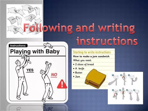 following and writing instructions ppt