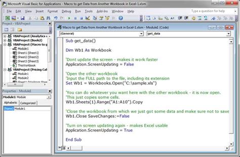 Macro To Get Data From Another Workbook In Excel